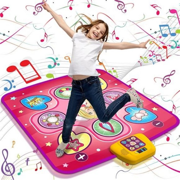 Toys | Dance Mat Electronic Musical Play Mats Pink Dance Pad With Led ...
